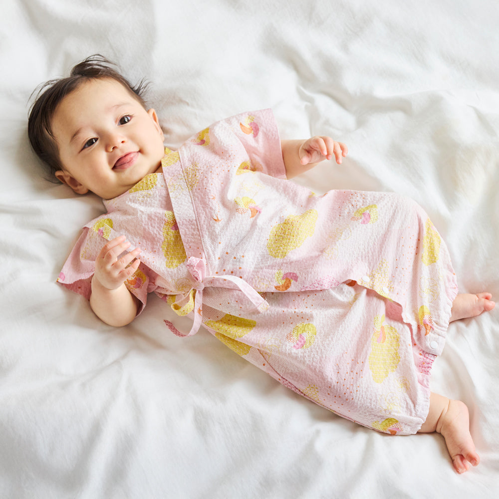 甚平2wayドレス50-70cm ピンク nadeshiko_撫子 / ツーウェイオール – 10mois 公式オンラインショップ