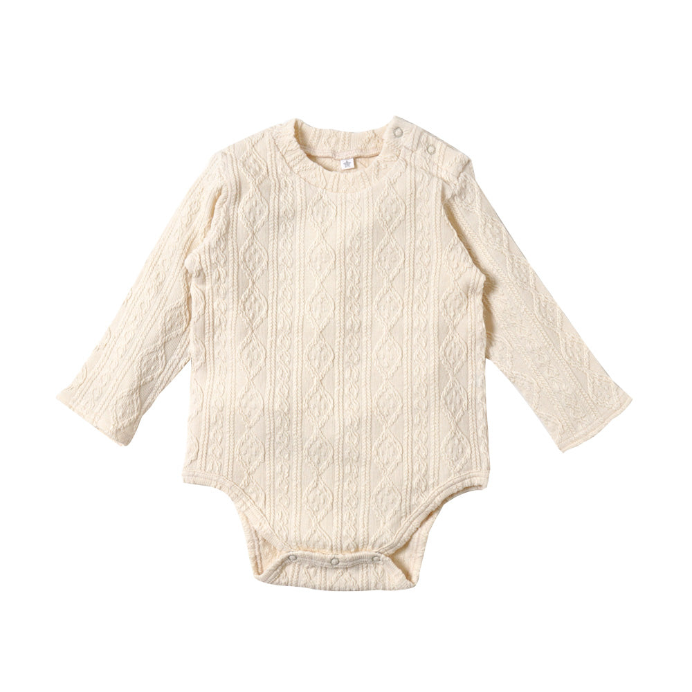 ケーブルニットボディオール アイボリー 70cm・80cm – 10mois 公式オンラインショップ
