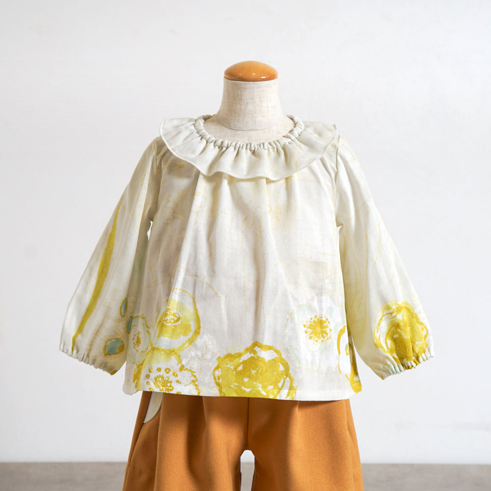 フリル襟シャツ キナリ 80・90・100・110cm – 10mois 公式オンラインショップ